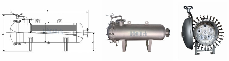 SS High Flow Multi Cartridge Filter Housing - Hongtek Filtration China